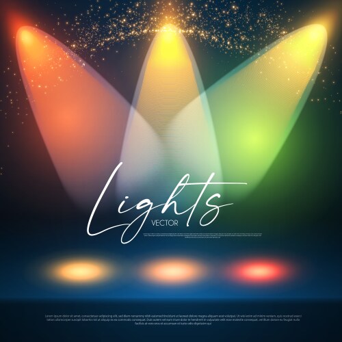 Spotlight on circle with space for your text Vector Image