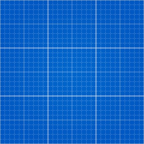 Blue square grid blueprint Royalty Free Vector Image