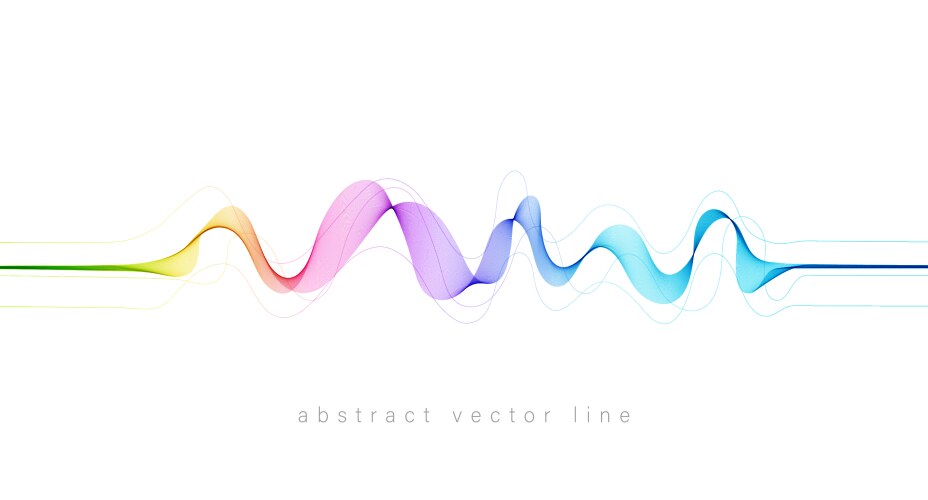 Set color abstract wave design element Royalty Free Vector