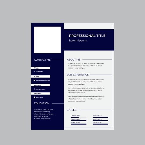Resume Template Vector Images (over 5,300)
