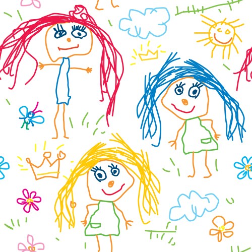 Kids play surfing with big wave Royalty Free Vector Image