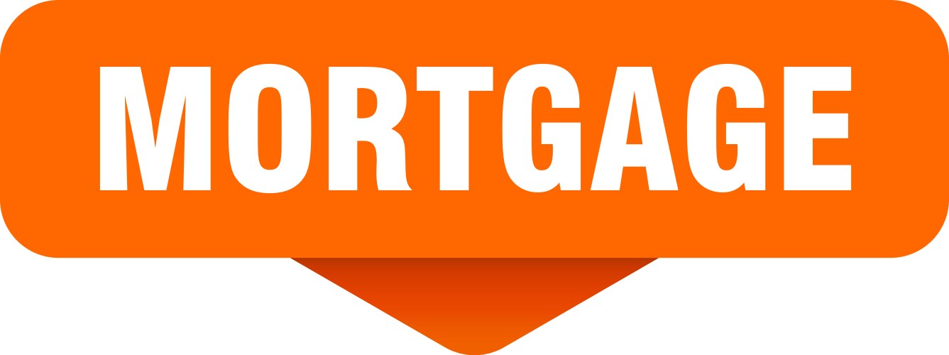 Mortgage sticker sign on transparent Royalty Free Vector