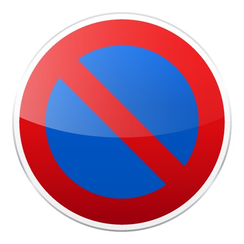 Road red sign on white background traffic Vector Image