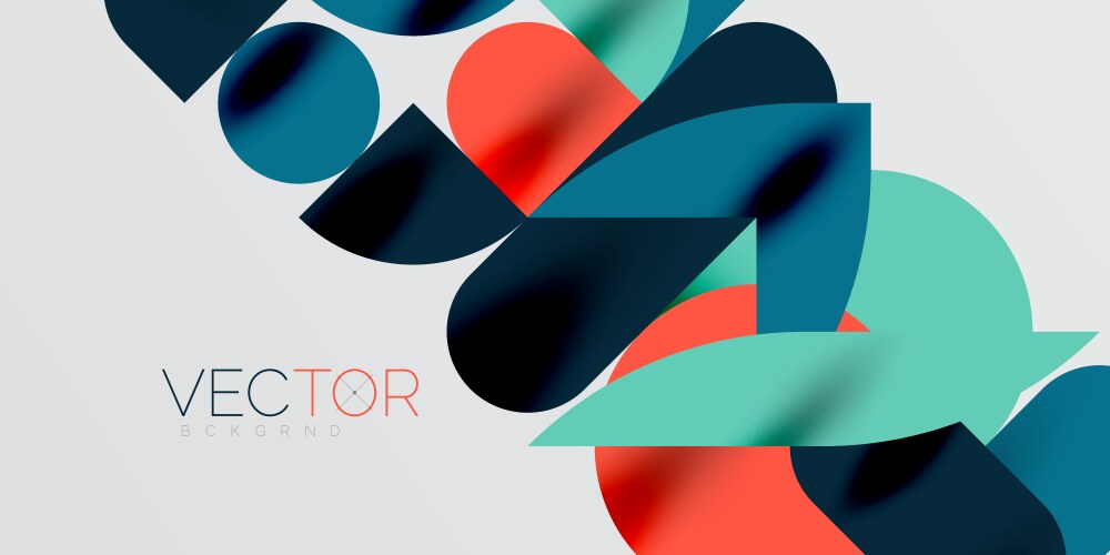 Circles semi squares and round shapes Royalty Free Vector