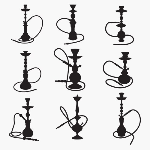 Silhouette hookah Royalty Free Vector Image - VectorStock