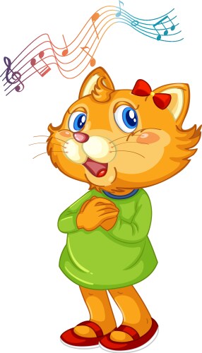 Cute cat cartoon Royalty Free Vector Image - VectorStock