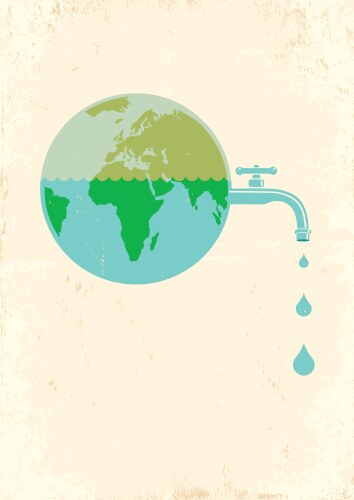 Global water crisis poster Royalty Free Vector Image