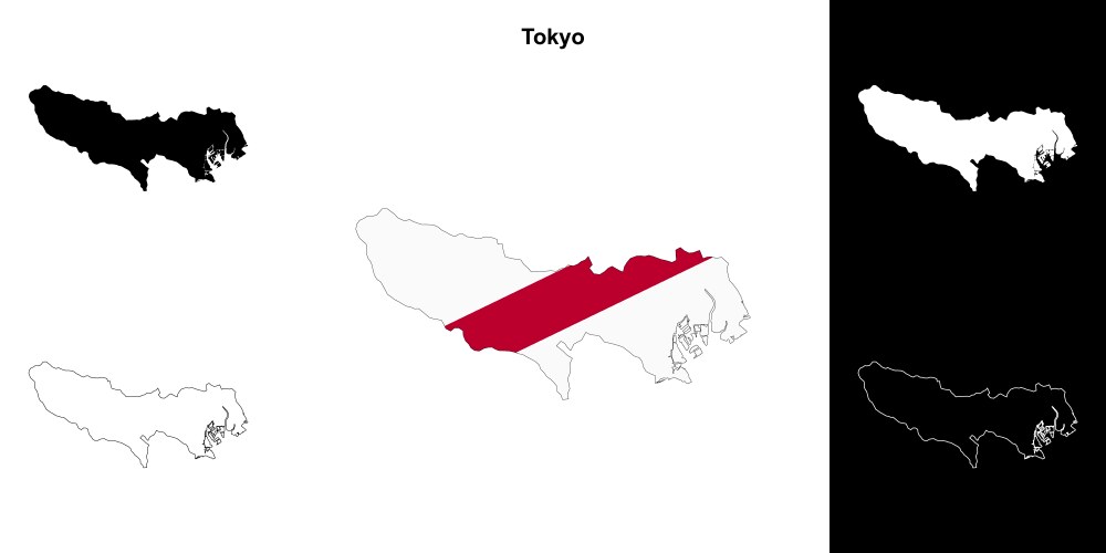 Tokyo map Vector Images & Graphics for Commercial Use | VectorStock