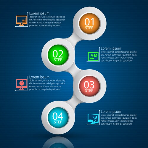 Simple infographic report template Royalty Free Vector Image