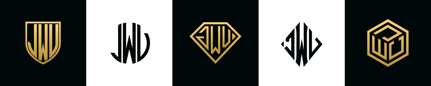 Initial letters jkc logo designs bundle Royalty Free Vector