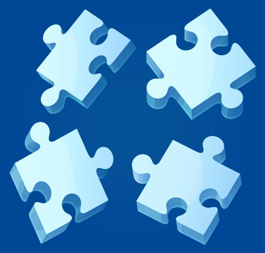 Puzzle set Royalty Free Vector Image - VectorStock
