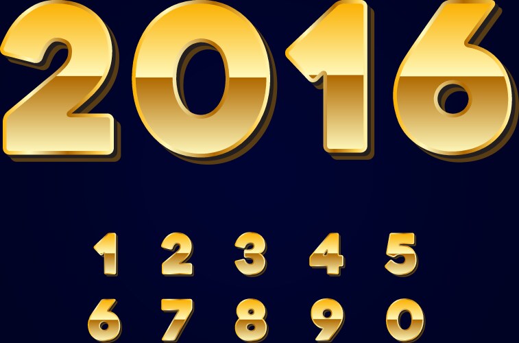 Anniversary golden numbers Royalty Free Vector Image