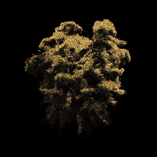 Golden glitter splatter explosion blast Royalty Free Vector