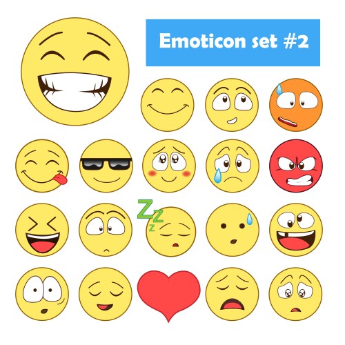 Set of emoticons Royalty Free Vector Image - VectorStock