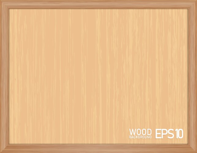 Wooden board realistic background design Vector Image