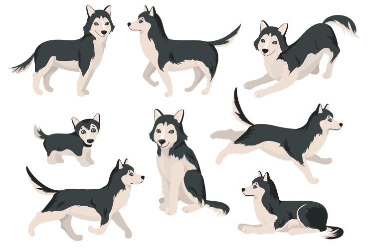 Husky Cartoon Vector Images (over 5,700)