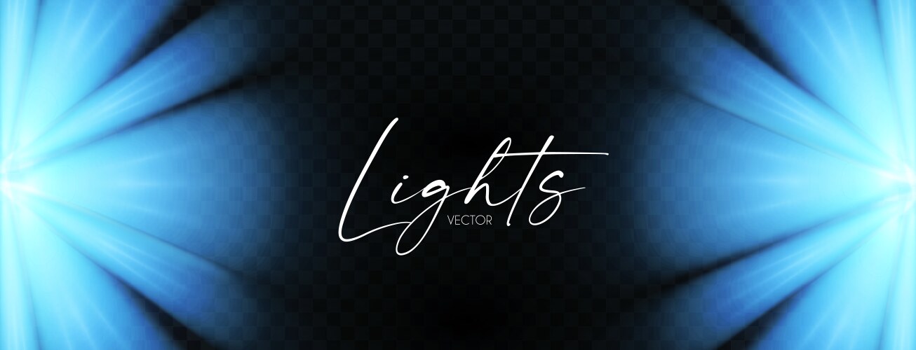 Spotlight blue light effect presentation design Vector Image