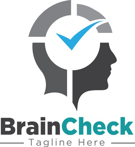 Thinking brain creative imagination logo Vector Image