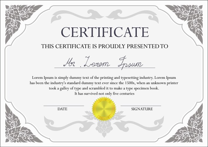 Certificate and diplomas template Royalty Free Vector Image