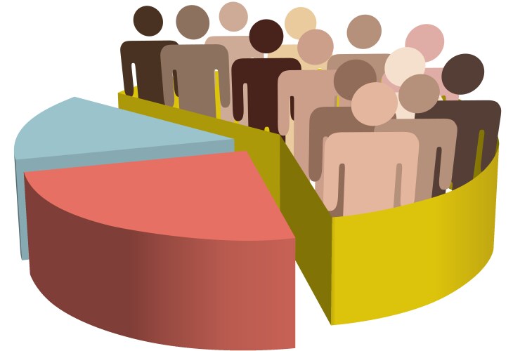 Diverse population Royalty Free Vector Image - VectorStock