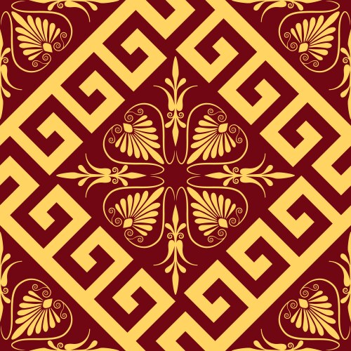 Gold Greek Meander Pattern – Royalty-Free Vector | VectorStock