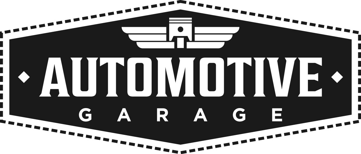 Automotive logo design style for garage Royalty Free Vector