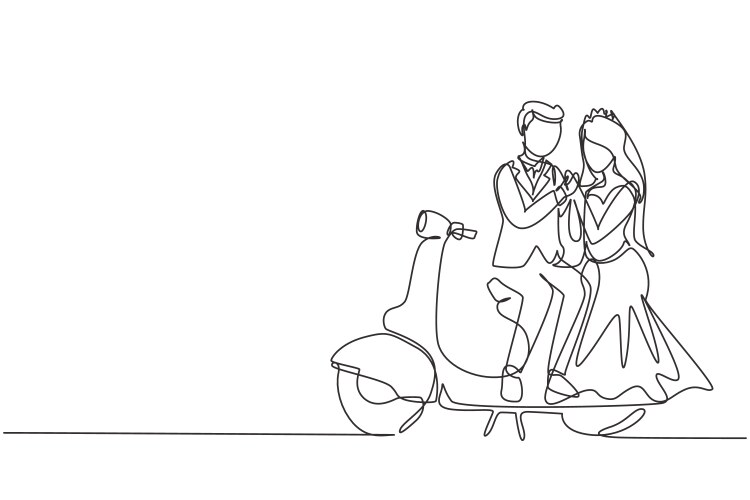Cartoon wedding couple Royalty Free Vector Image