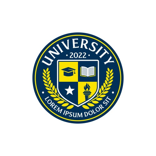 University logo design template Royalty Free Vector Image
