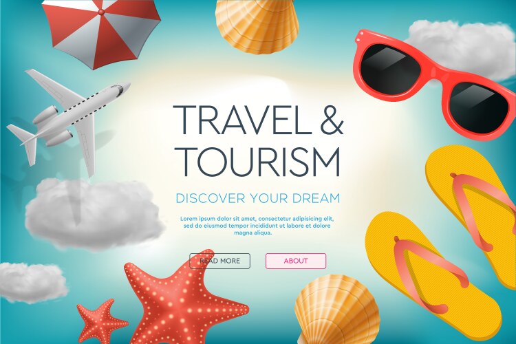 Travel and tourism background Royalty Free Vector Image