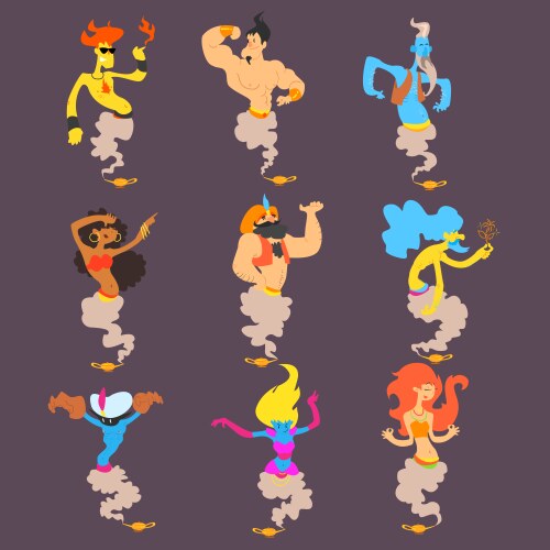 Cartoon Genie Vector Images (over 1,200)