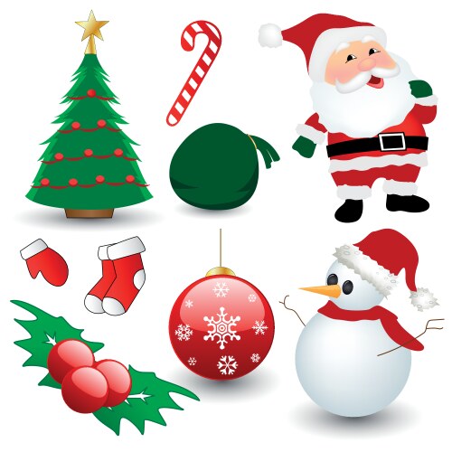 Christmas party set Royalty Free Vector Image - VectorStock