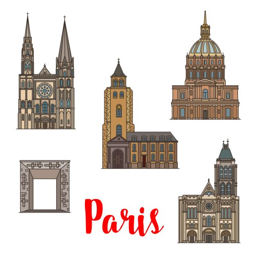 French Landmarks - Paris & Beyond Royalty Free Vector