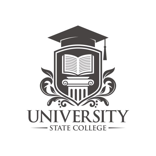 University logo design template Royalty Free Vector Image