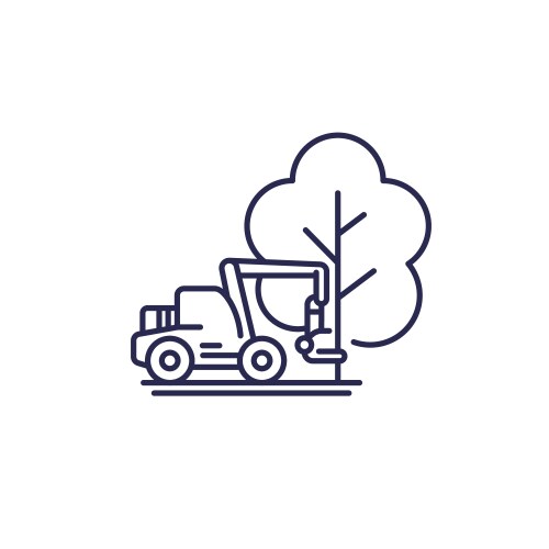 Deforestation icon decrease in forest areas Vector Image