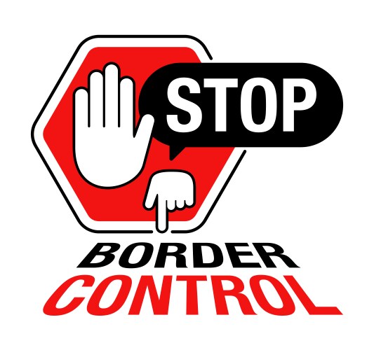 Stop police sign Royalty Free Vector Image - VectorStock