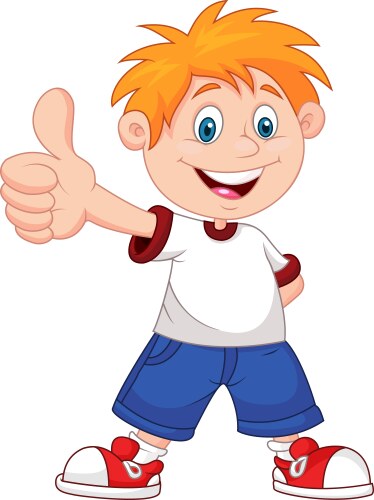 Cute boy cartoon posing Royalty Free Vector Image