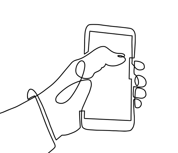 Drawing Hand Holding Phone Vector Images (over 2,400)