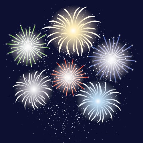 Fireworks sparkling background Royalty Free Vector Image