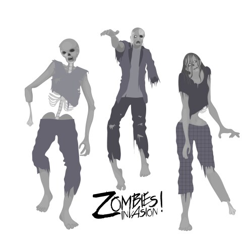 Zombie undead attack apocalypse survival defense Vector Image