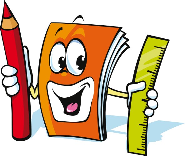 Cartoon exercise book Royalty Free Vector Image