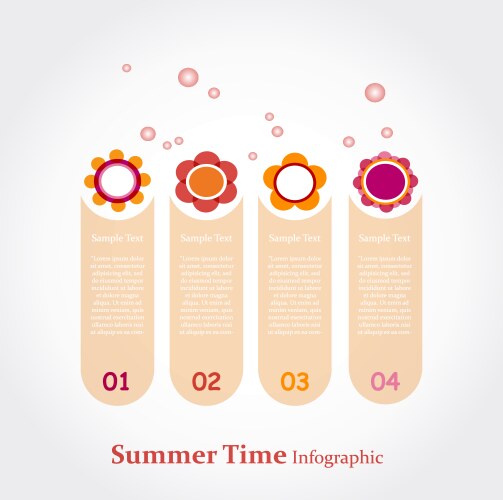 Infographics with flowers at spring season Vector Image