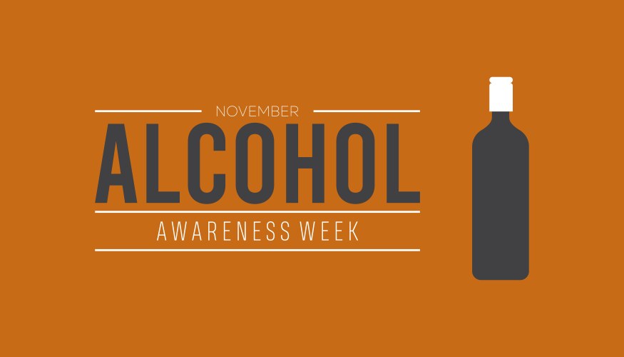 Alcohol awareness week Royalty Free Vector Image