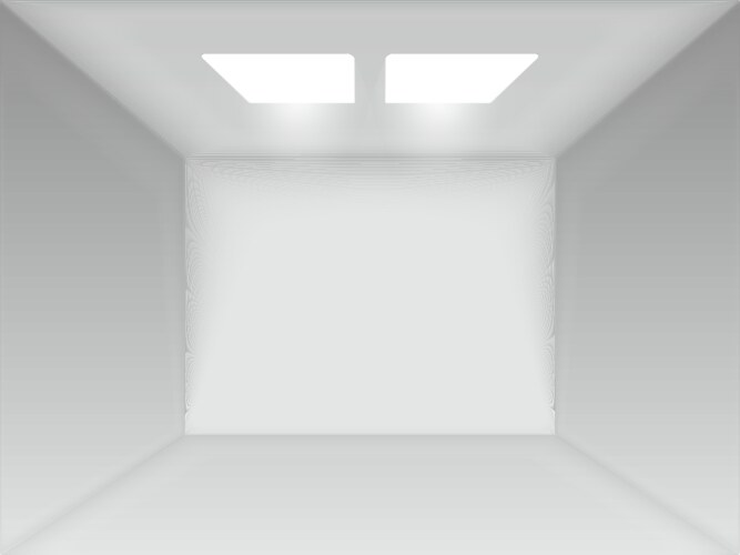 Empty white room Royalty Free Vector Image - VectorStock
