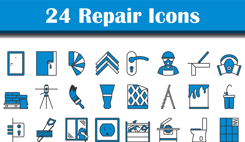 Repair icon set Royalty Free Vector Image - VectorStock