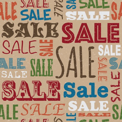 Sale seamless pattern Royalty Free Vector Image