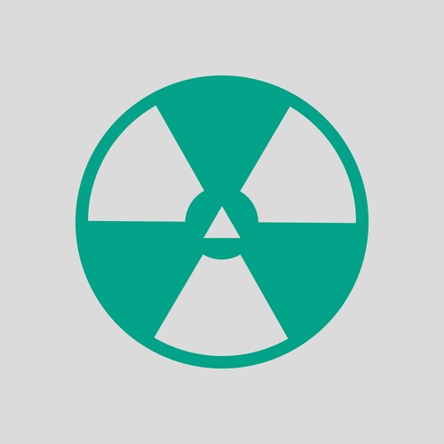 Ionizing radiation icon Royalty Free Vector Image