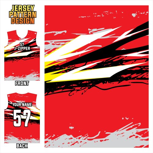 Sublimation printing jersey design Royalty Free Vector Image