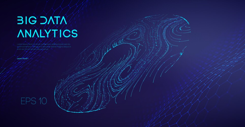 Big data flow representation Royalty Free Vector Image