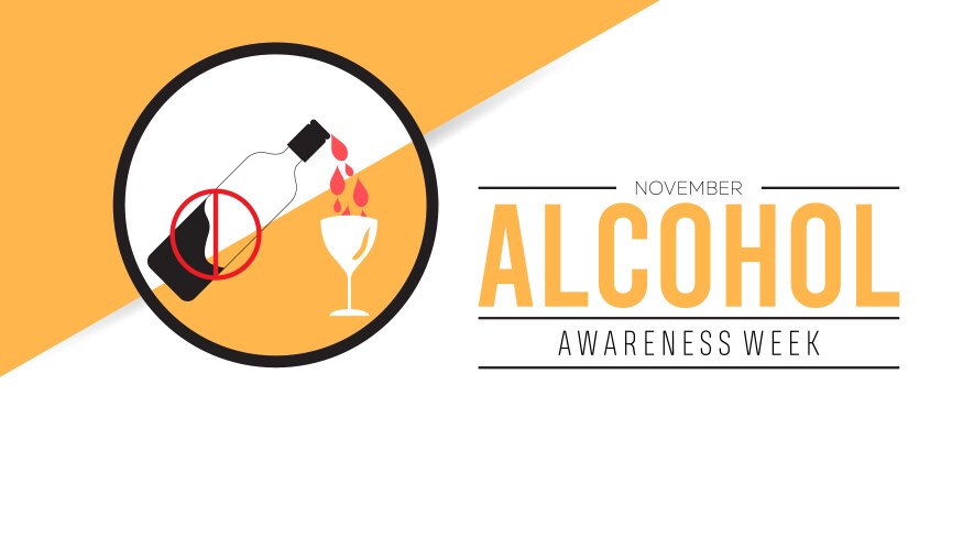 Alcohol awareness week Royalty Free Vector Image