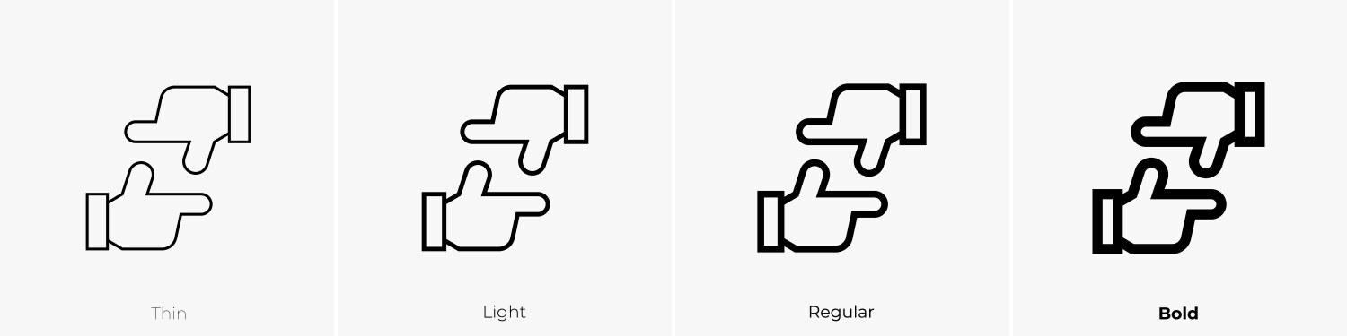 Framing icon thin light regular and bold style Vector Image